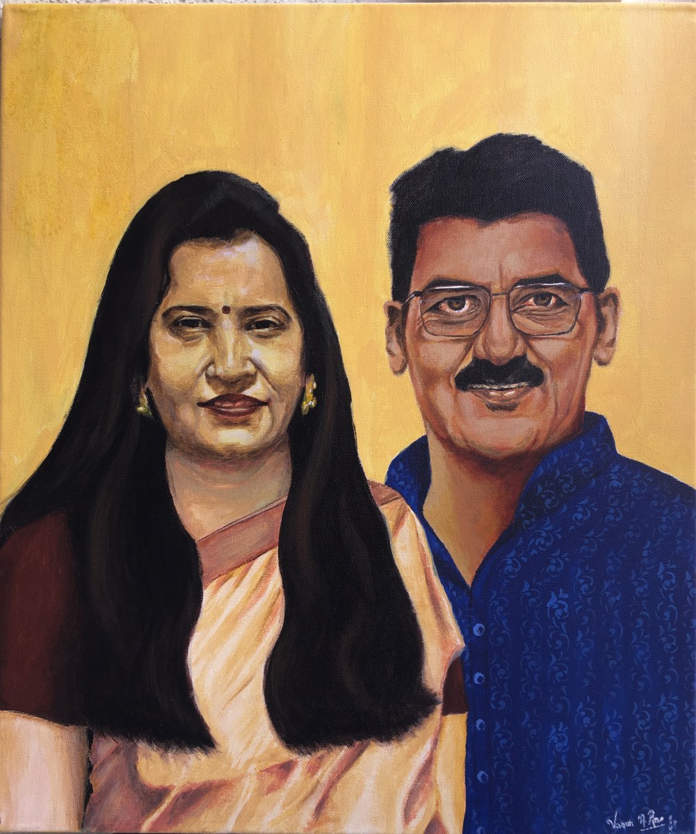 Commissioned Acrylic Portrait Painting – VarTOONS – Varun's Art & Toons